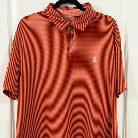Izod | Shirts | Izod Orangeblack Striped Golf Polo Xxl | Poshmark